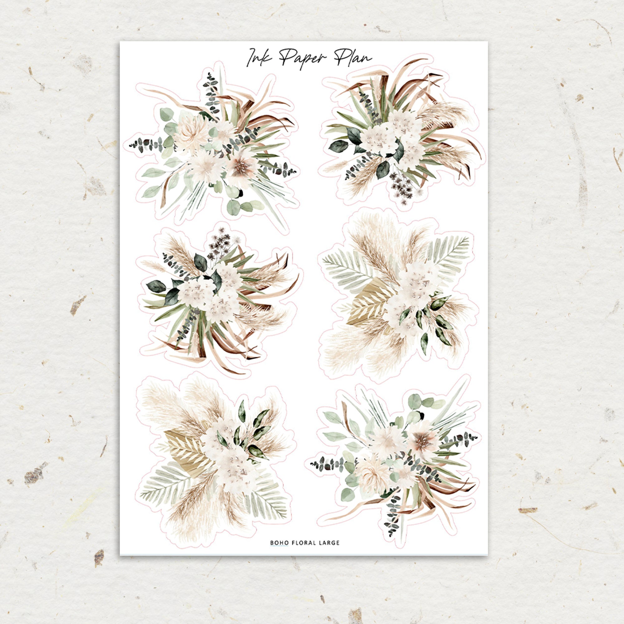 Boho | XL Floral Deco Sheet – Ink Paper Plan