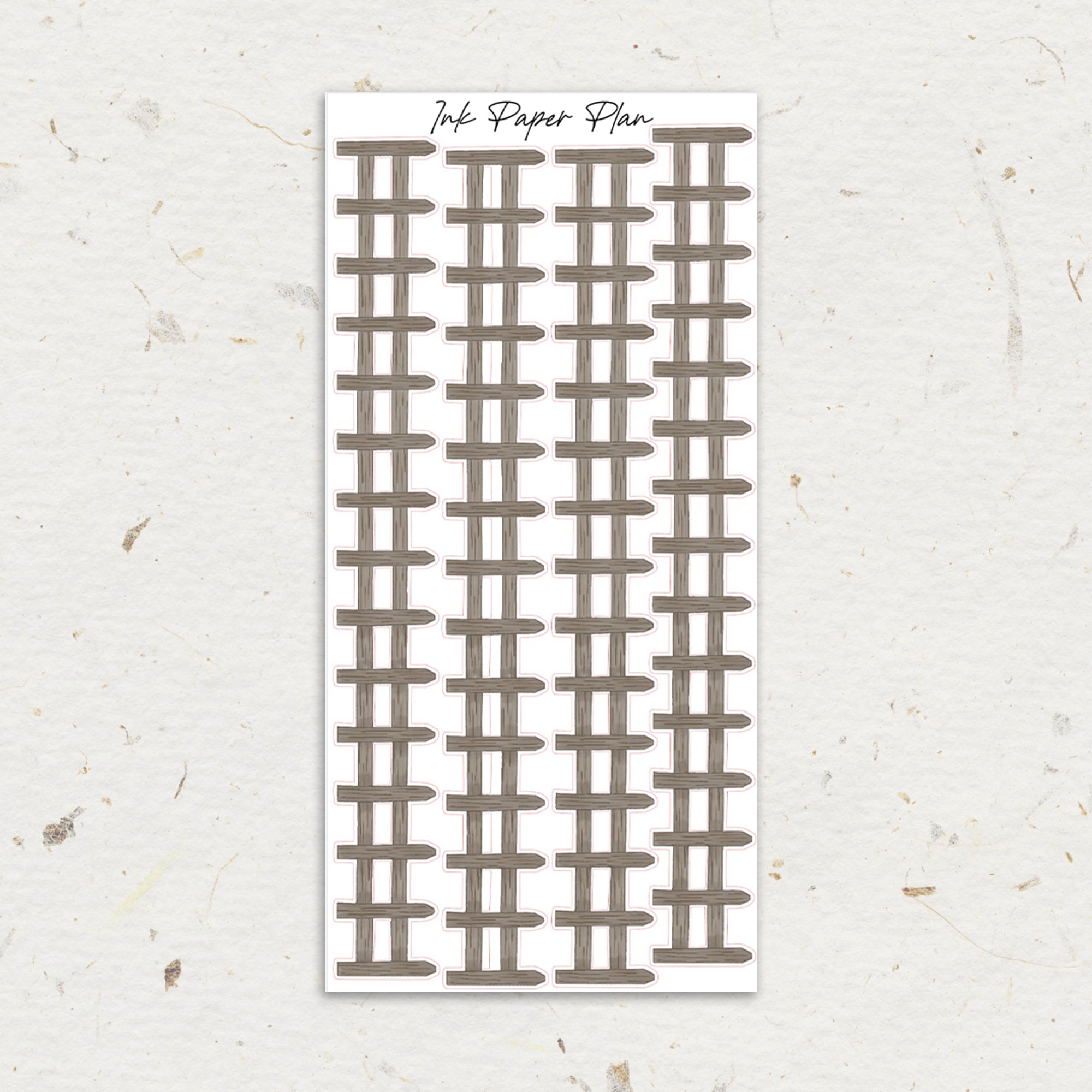 Wood Tall | Watercolor Fence – Ink Paper Plan
