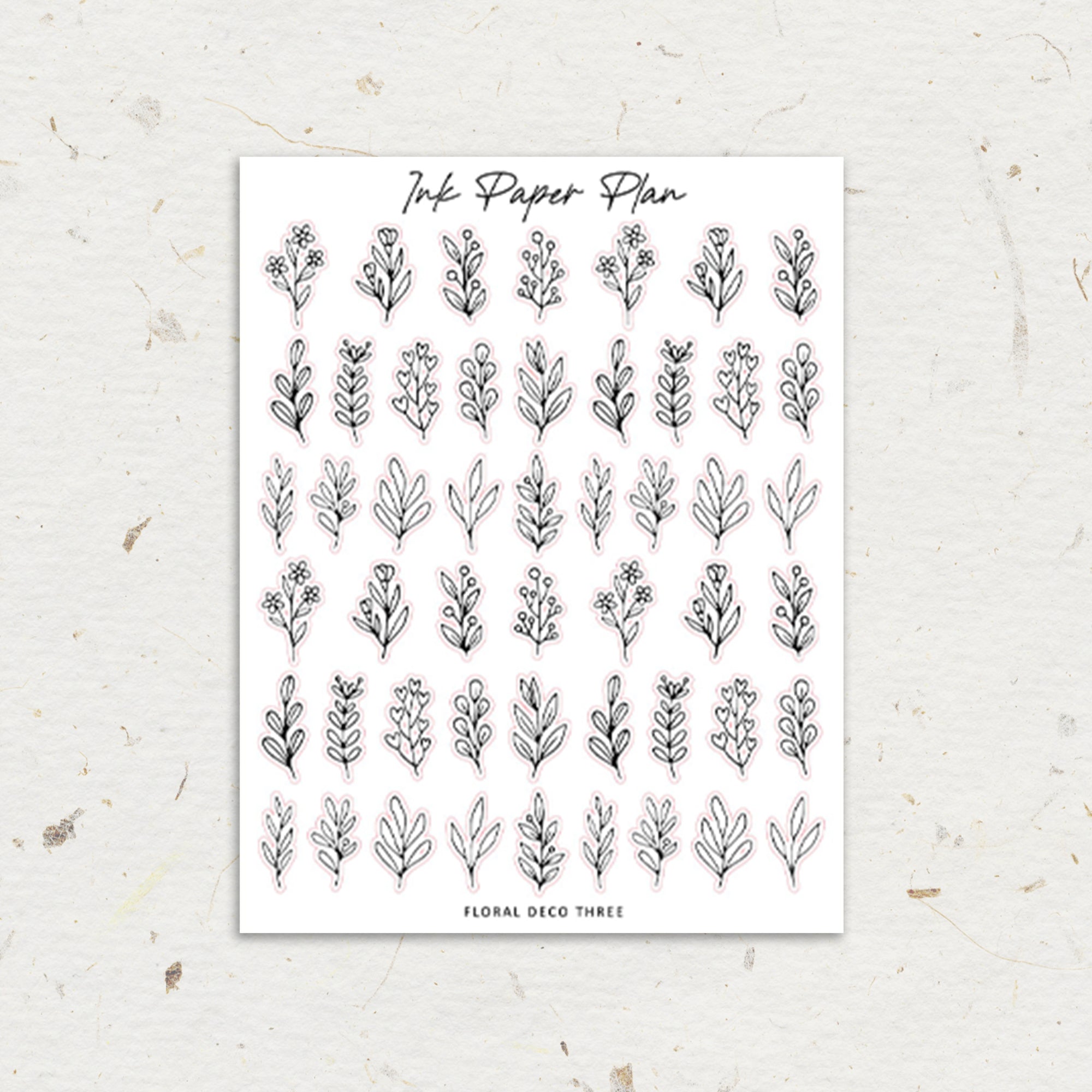 Floral Three | Foiled Deco – Ink Paper Plan