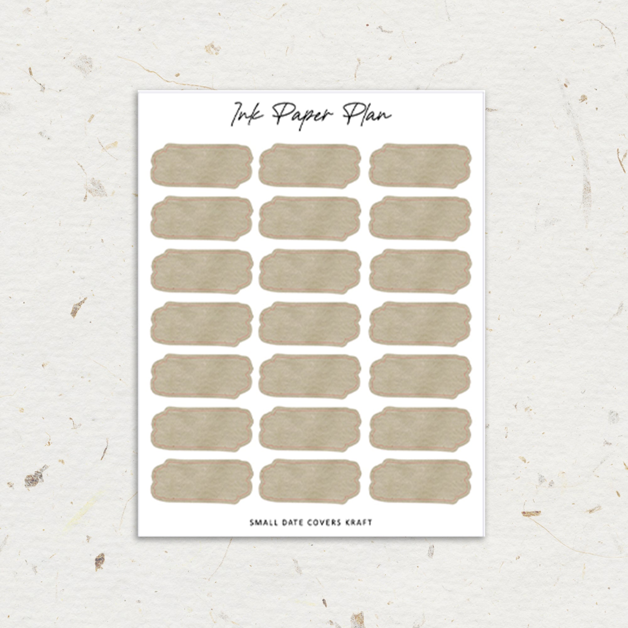 Kraft | Small Date Covers – Ink Paper Plan