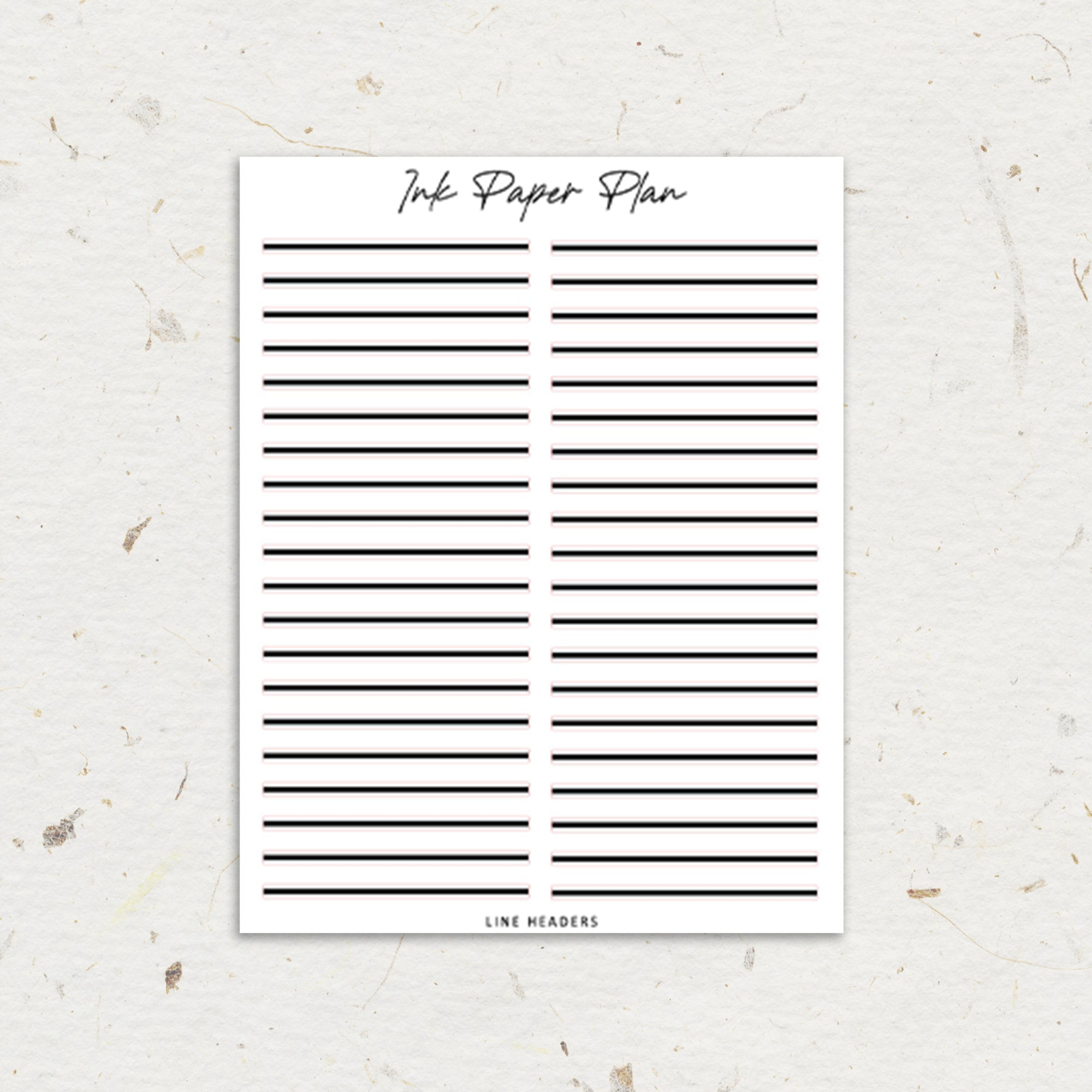 Line | Foiled Header – Ink Paper Plan