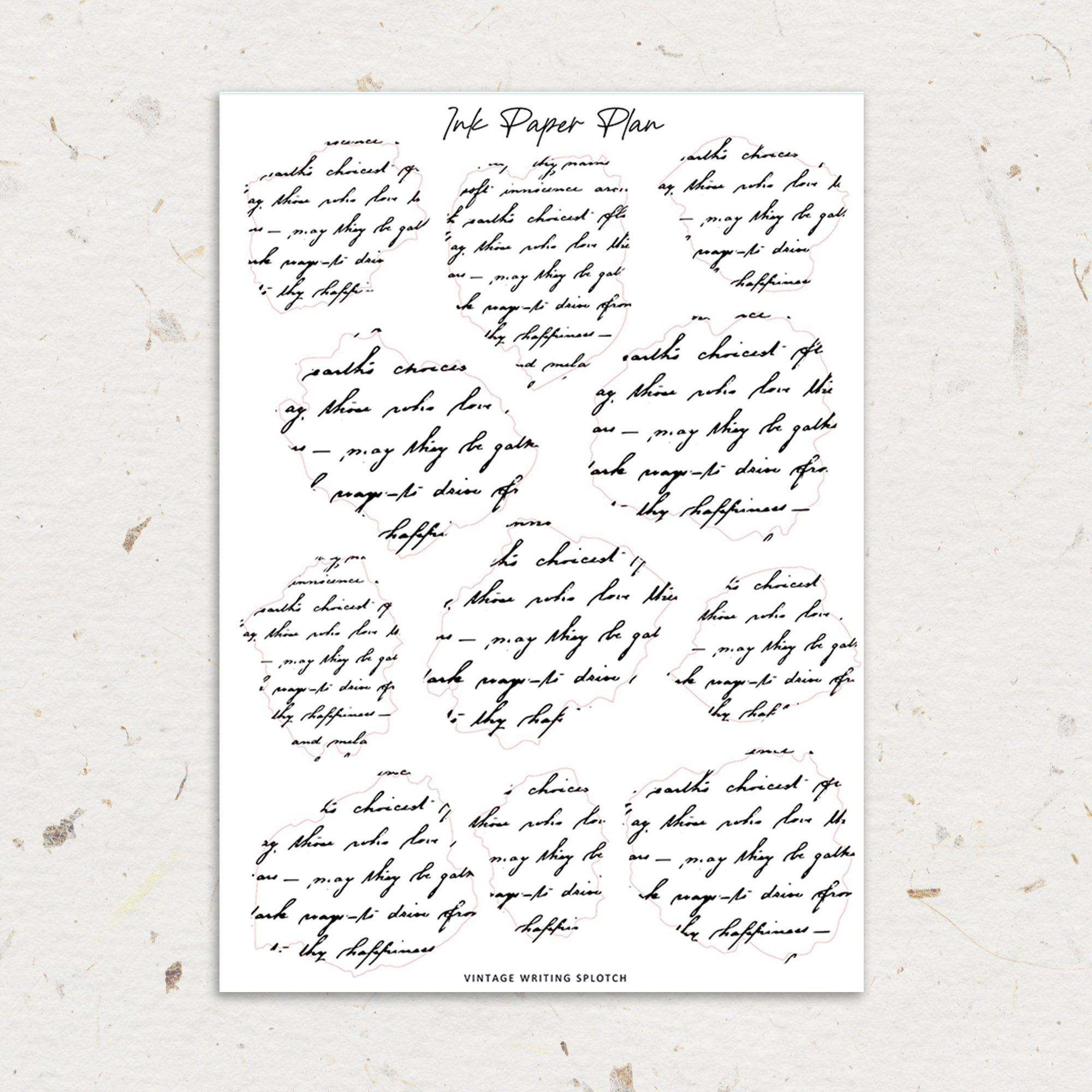 Writing Splotchs | Foiled Overlay – Ink Paper Plan