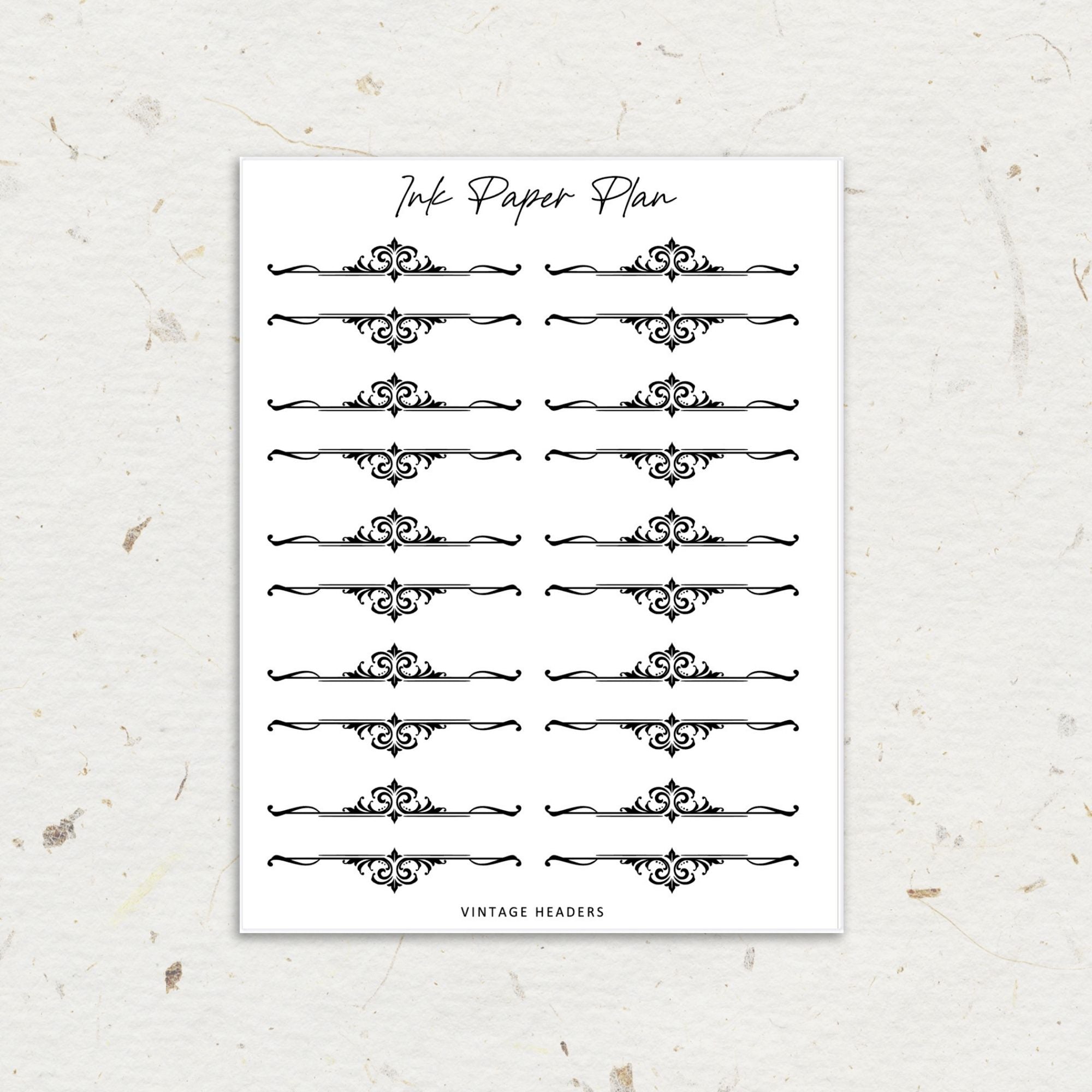 Vintage | Foiled Header – Ink Paper Plan