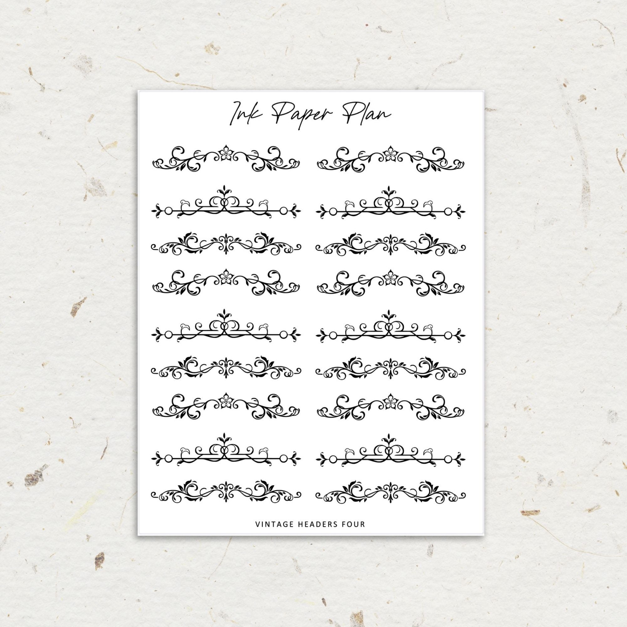 Vintage Four | Foiled Header – Ink Paper Plan