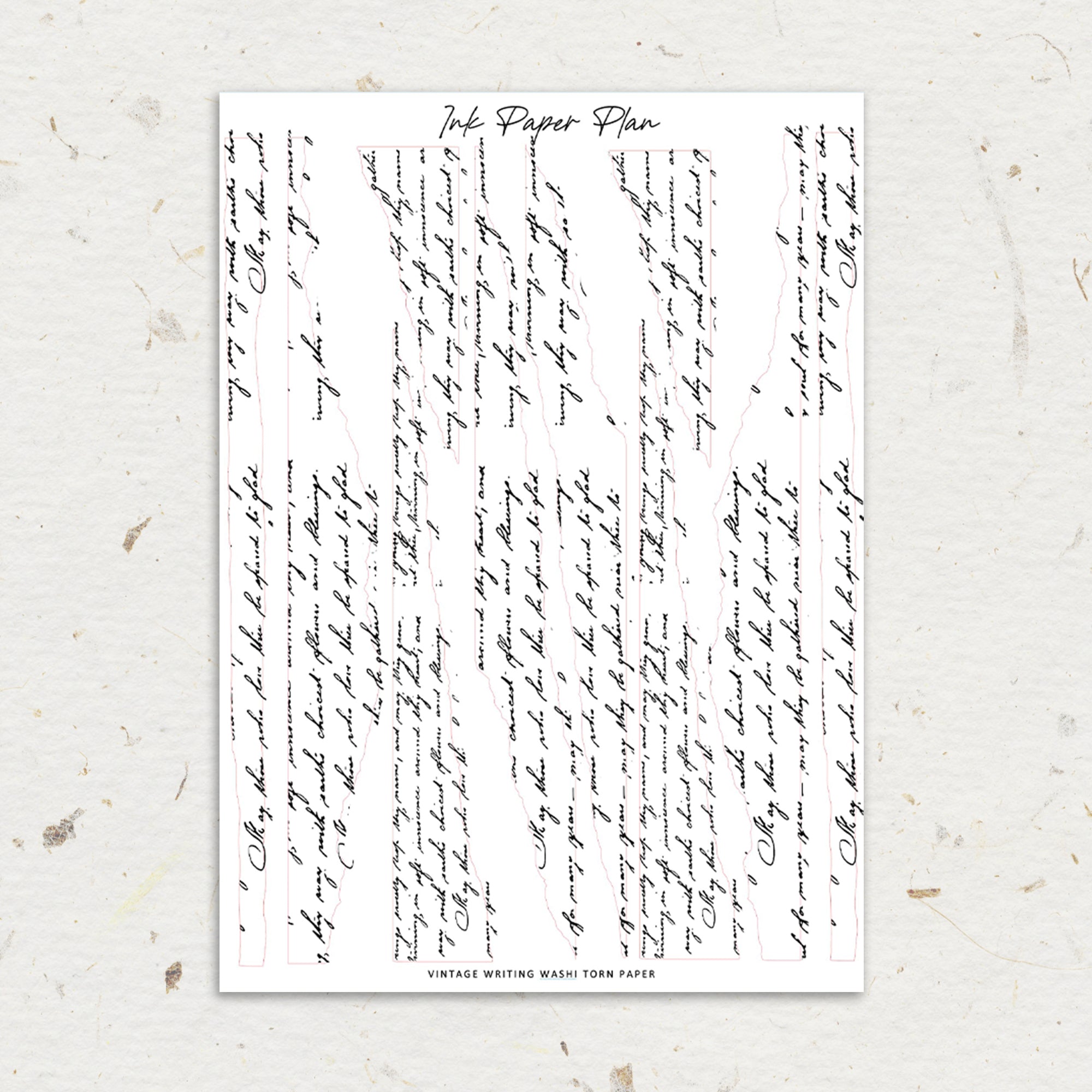 Washi Torn Paper Writing | Foiled Overlay – Ink Paper Plan