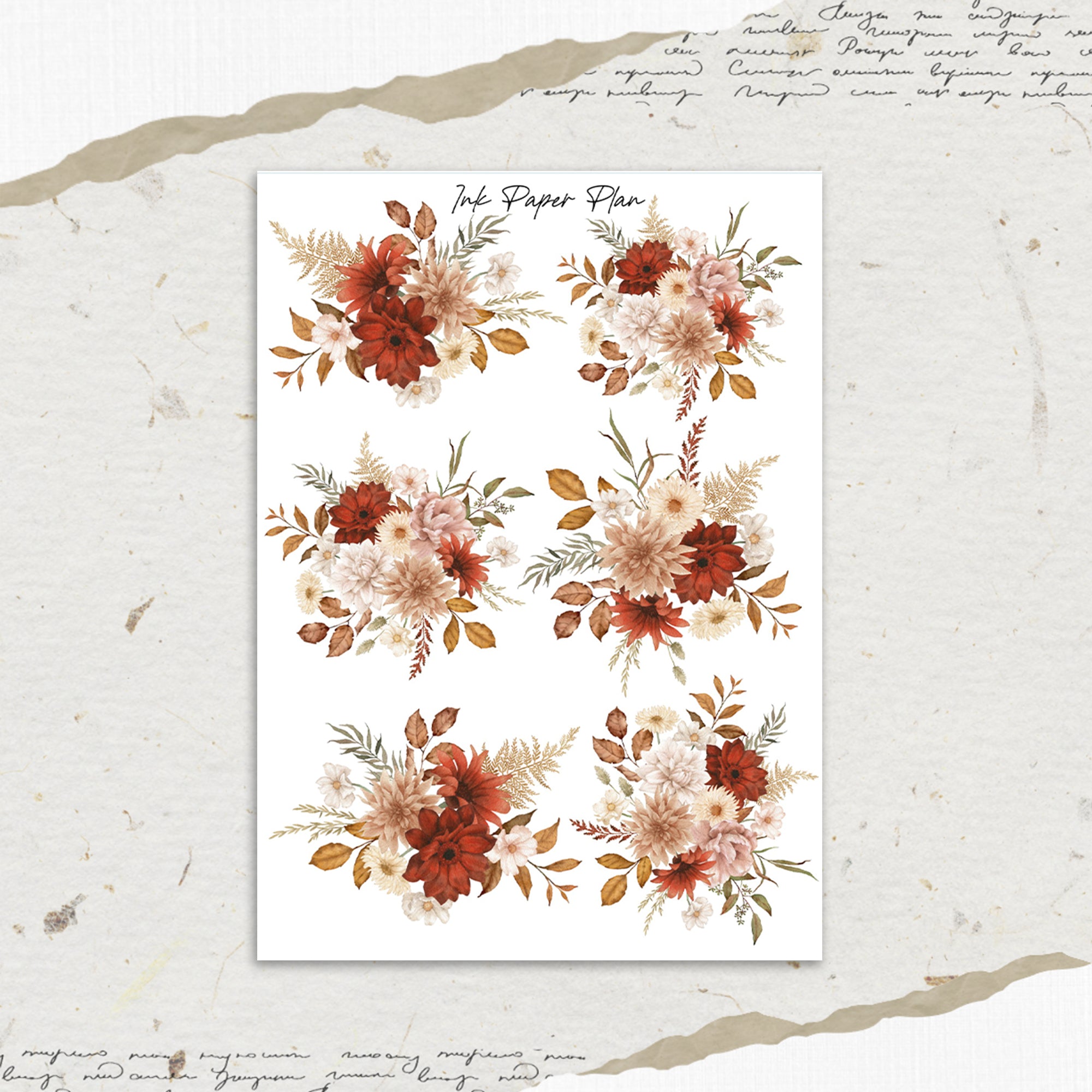Abundant | XL Floral Deco Sheet – Ink Paper Plan