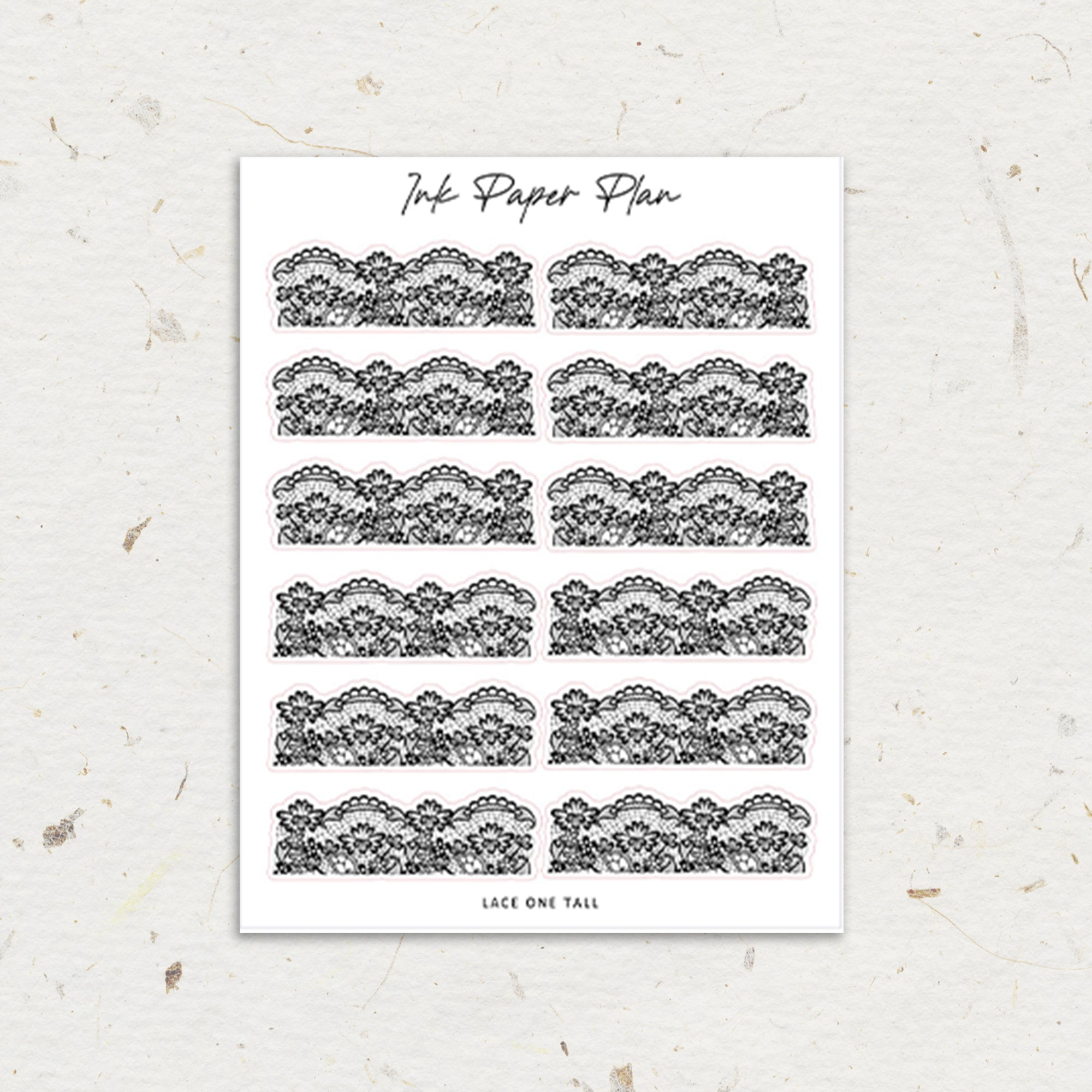Lace One Tall | Foiled Header – Ink Paper Plan