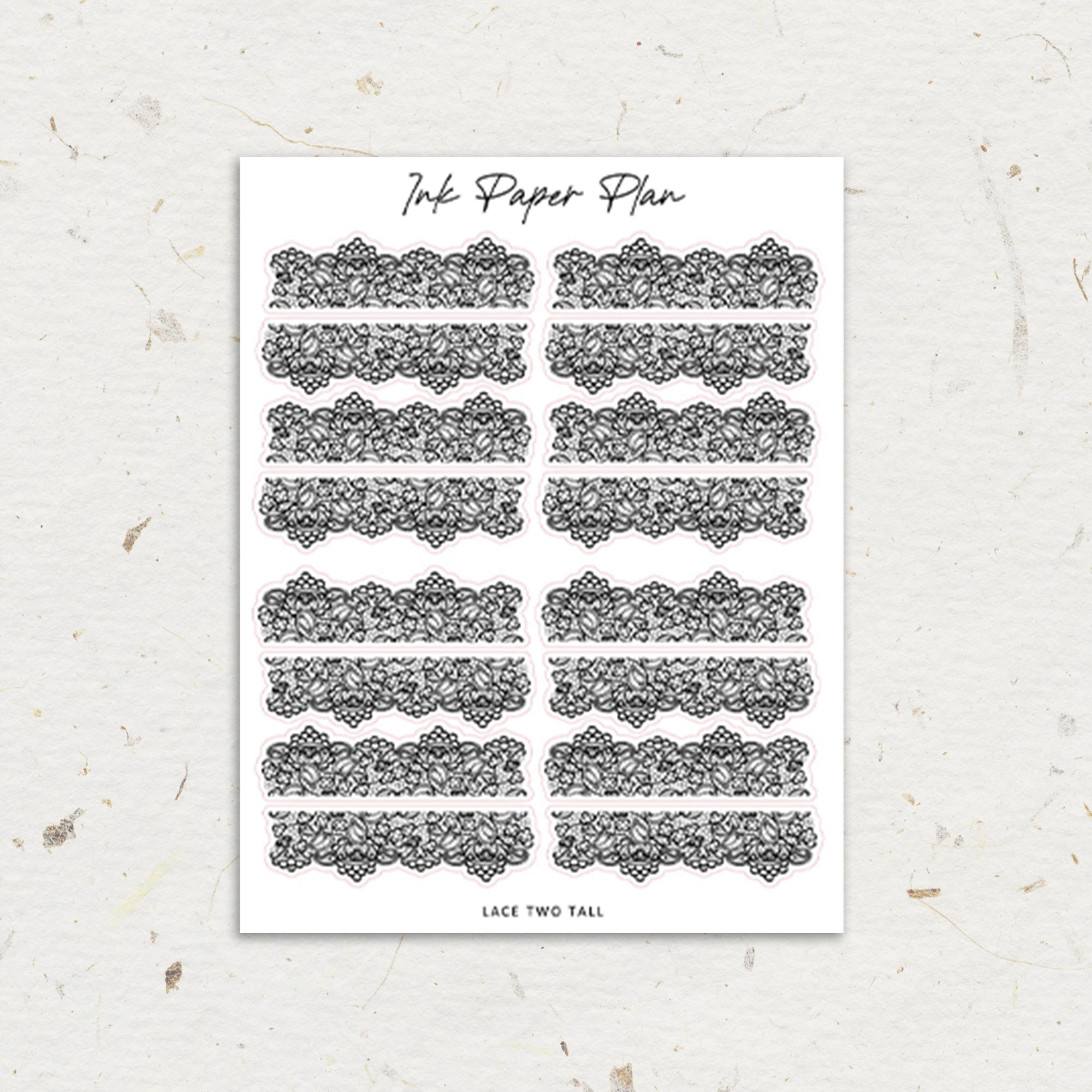Lace Two Tall | Foiled Header – Ink Paper Plan