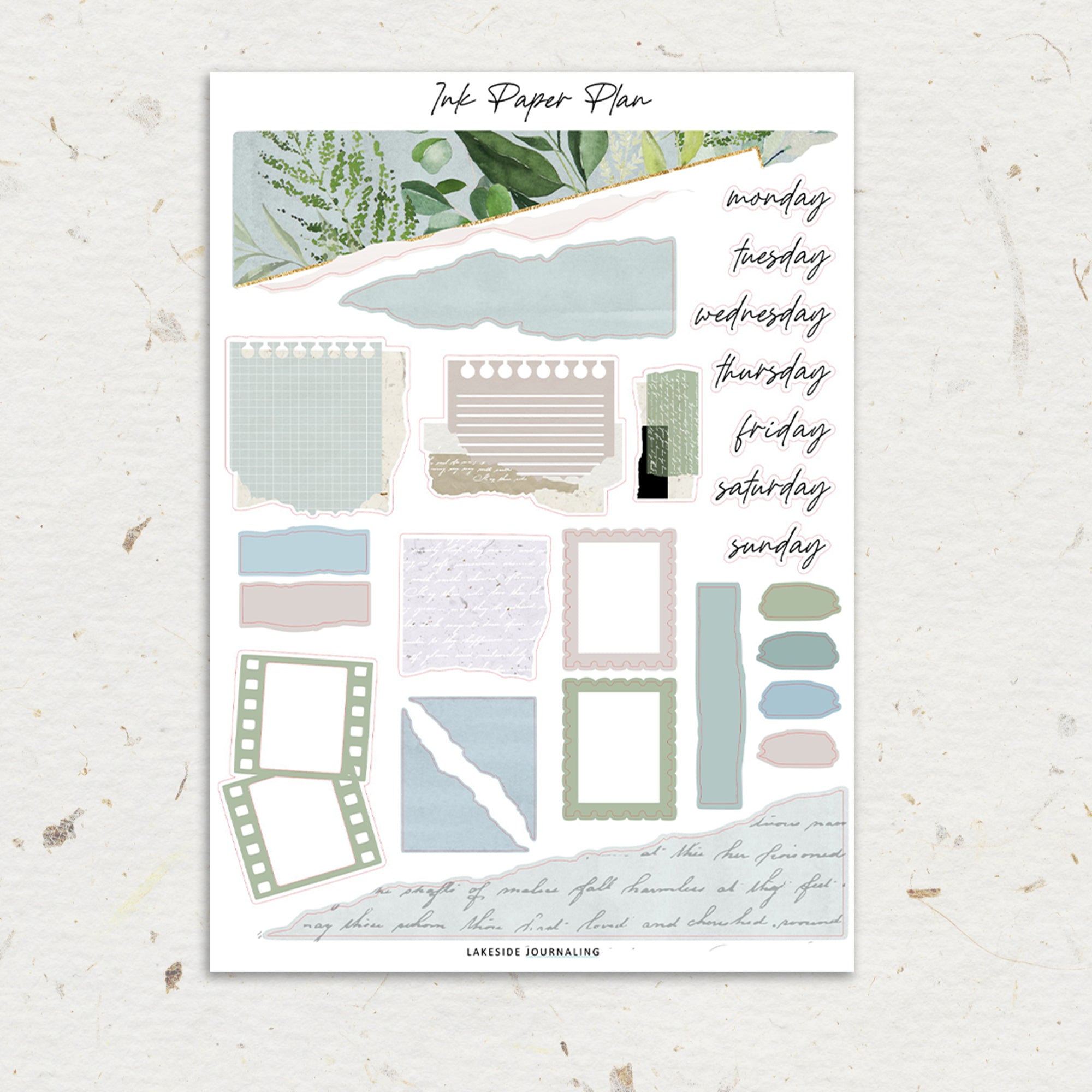 Lakeside | Journaling Sheet – Ink Paper Plan