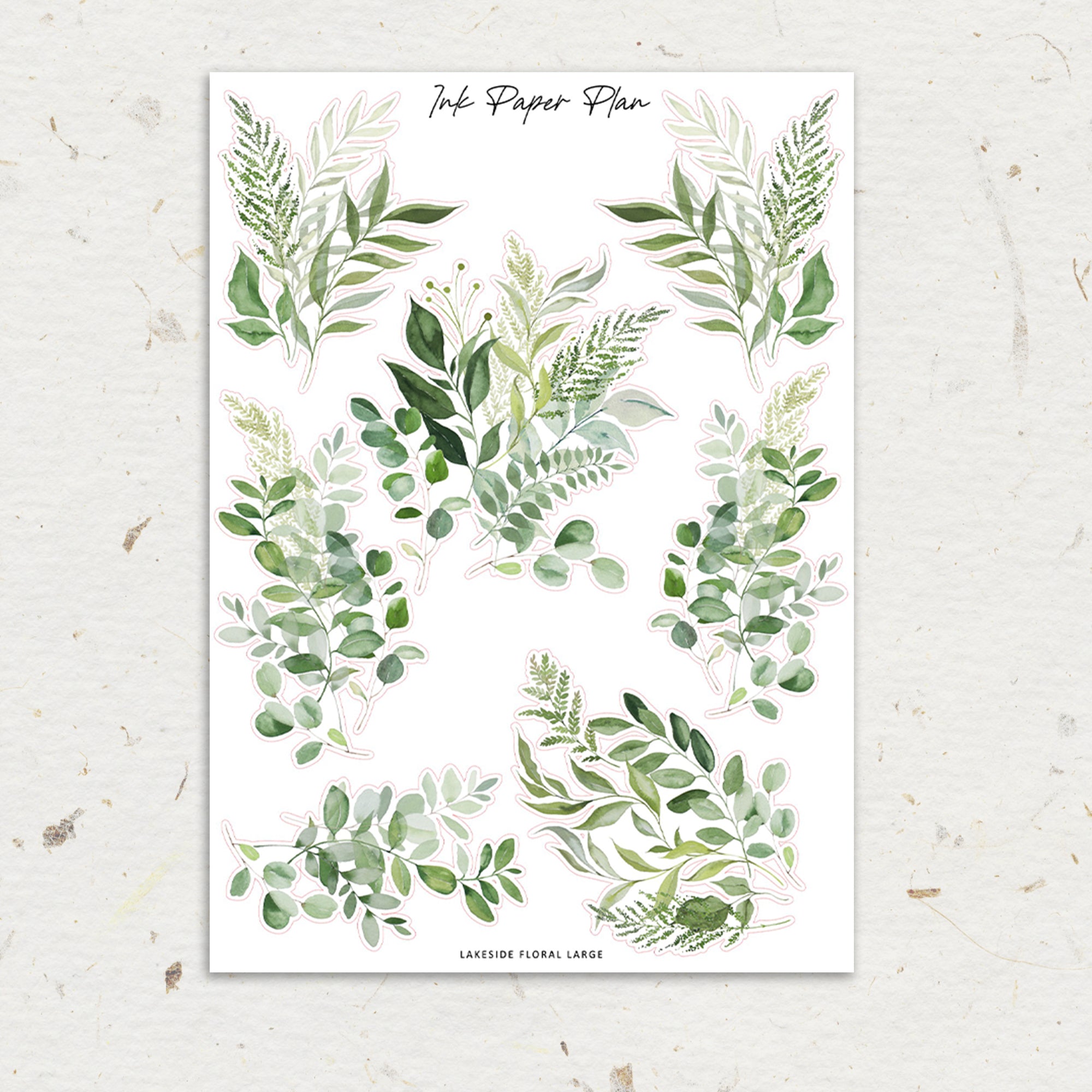 Lakeside | XL Floral Deco Sheet – Ink Paper Plan