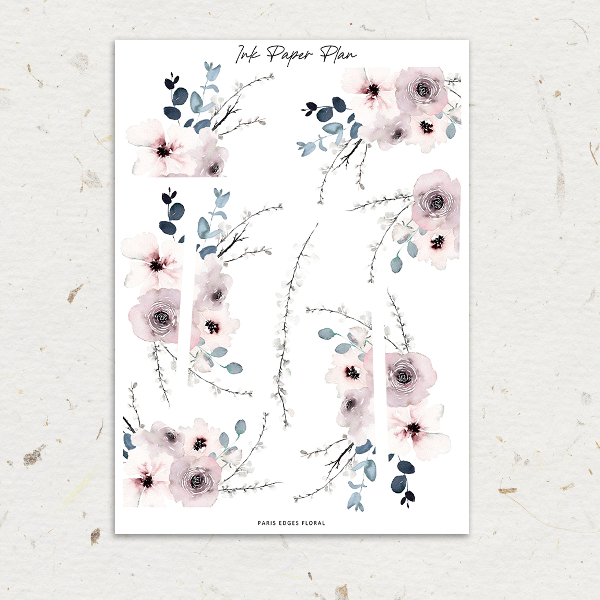 Paris | Floral Edges – Ink Paper Plan