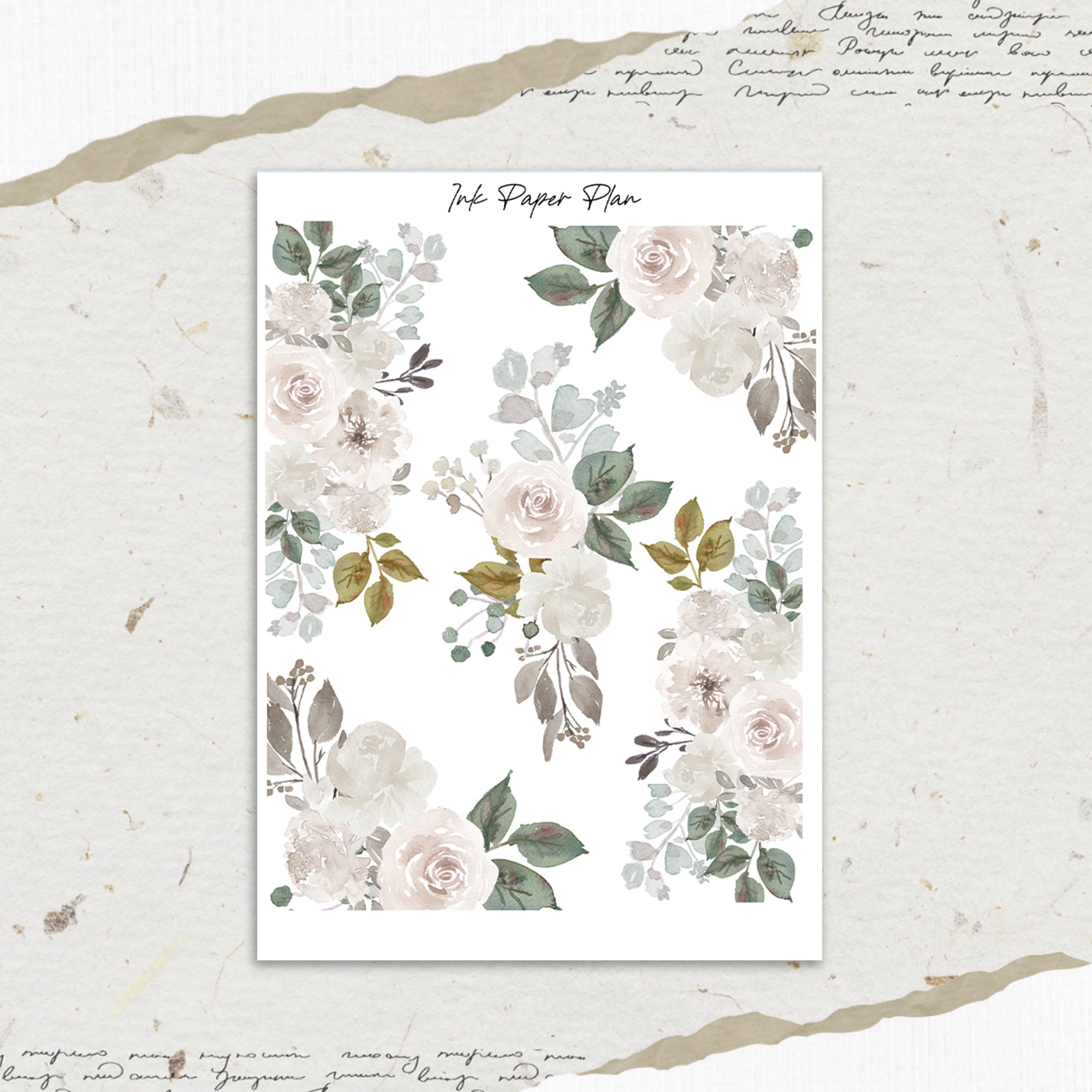 Sage | Floral Edges – Ink Paper Plan