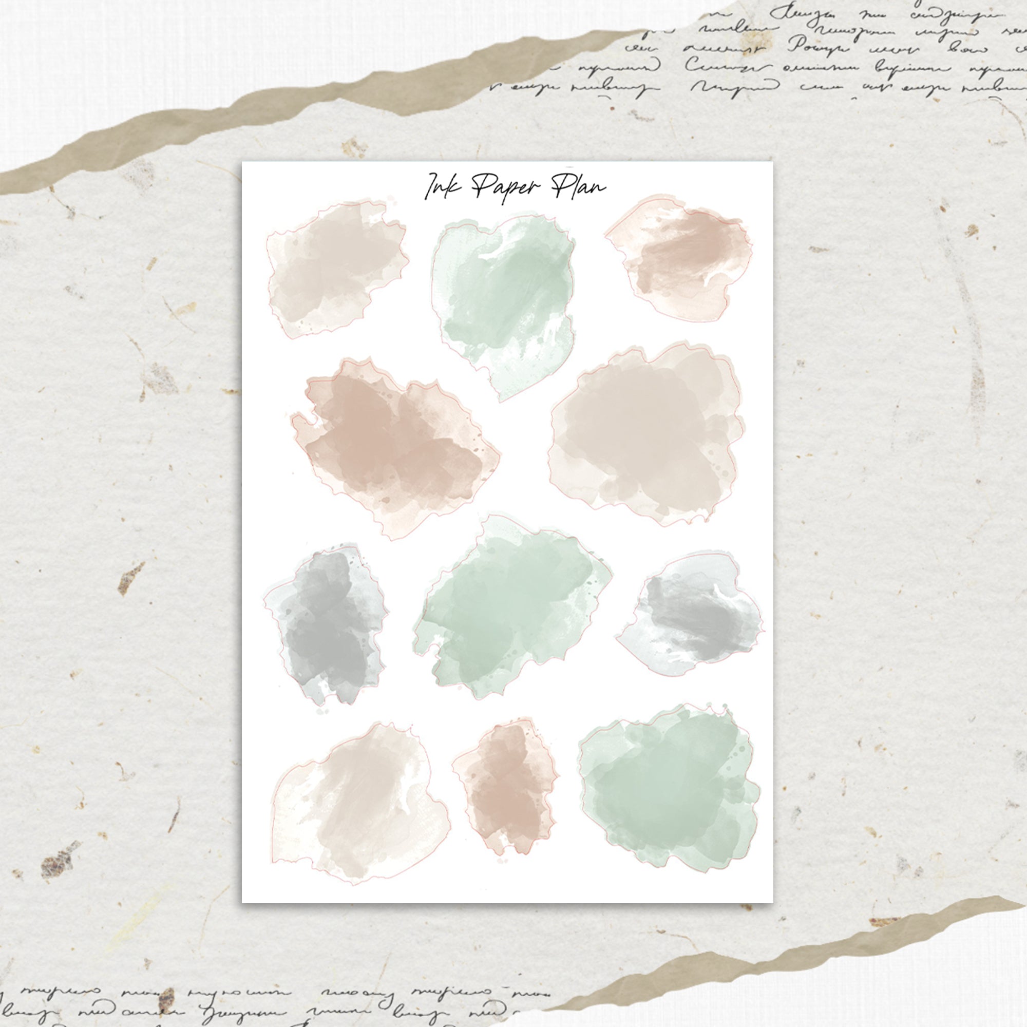 Sage | Watercolor Spot Sheet – Ink Paper Plan