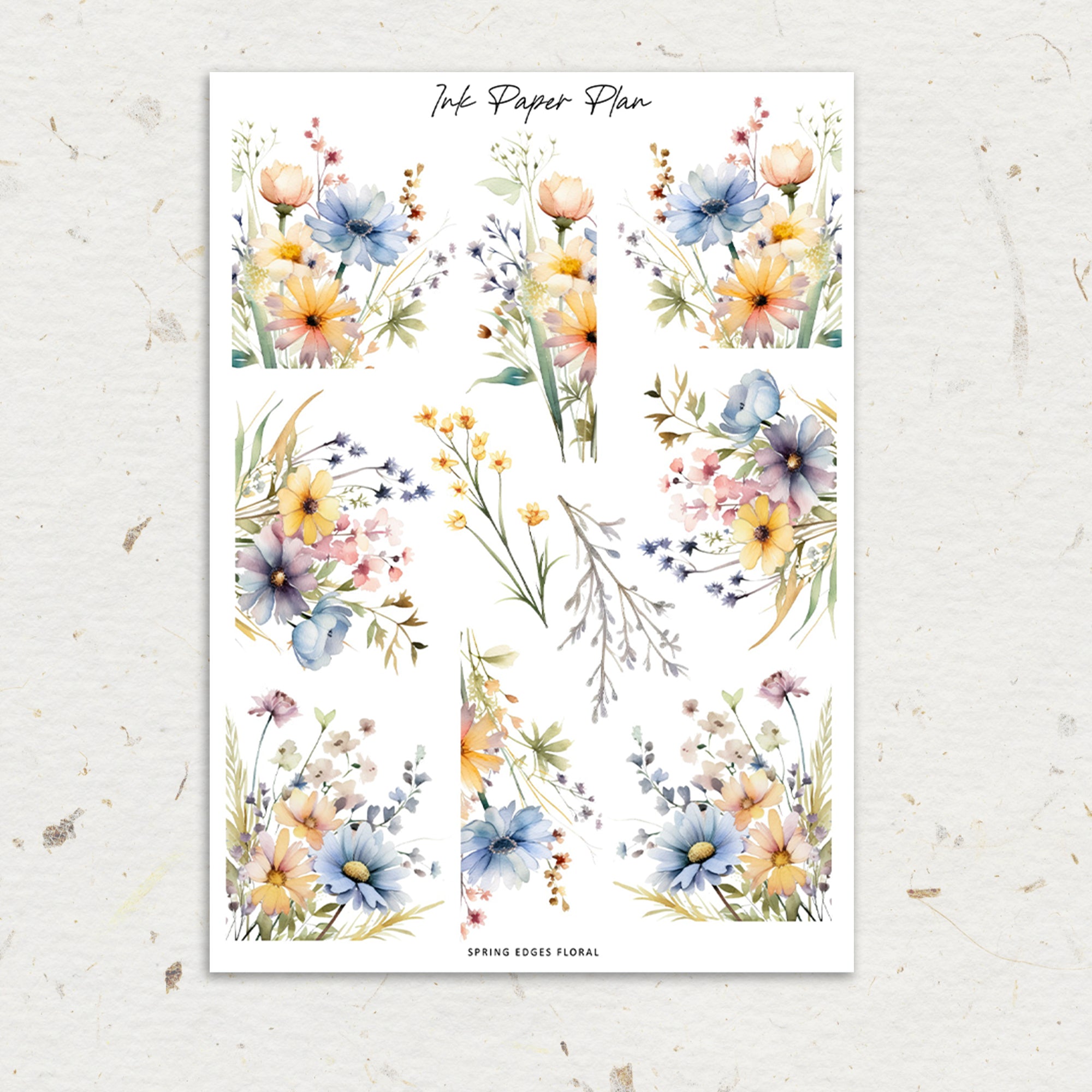 Spring | Floral Edges – Ink Paper Plan