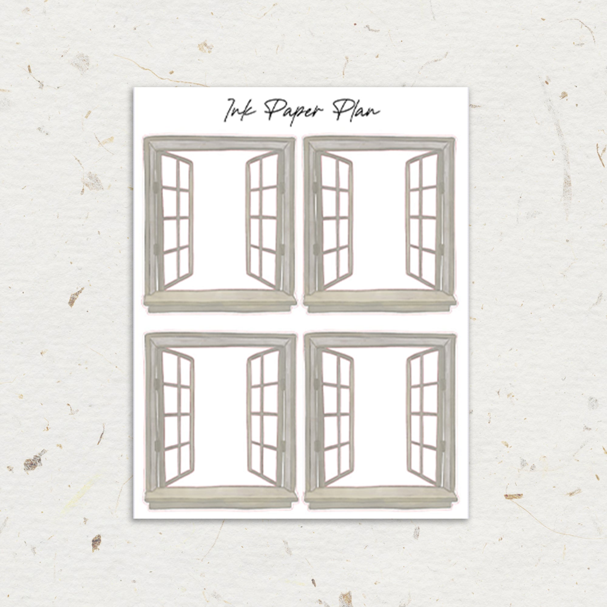 Tan | Watercolor Window – Ink Paper Plan