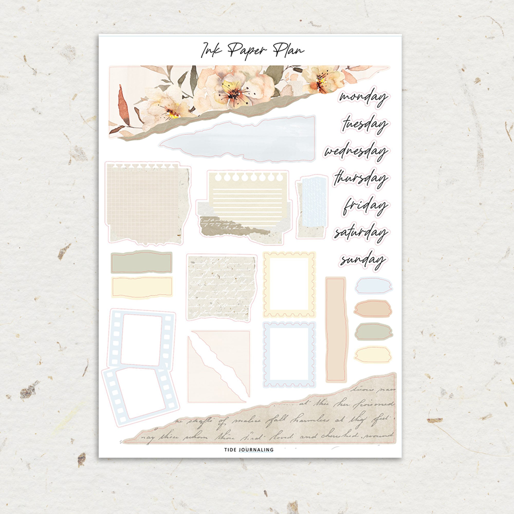 Tide | Journaling Sheet – Ink Paper Plan