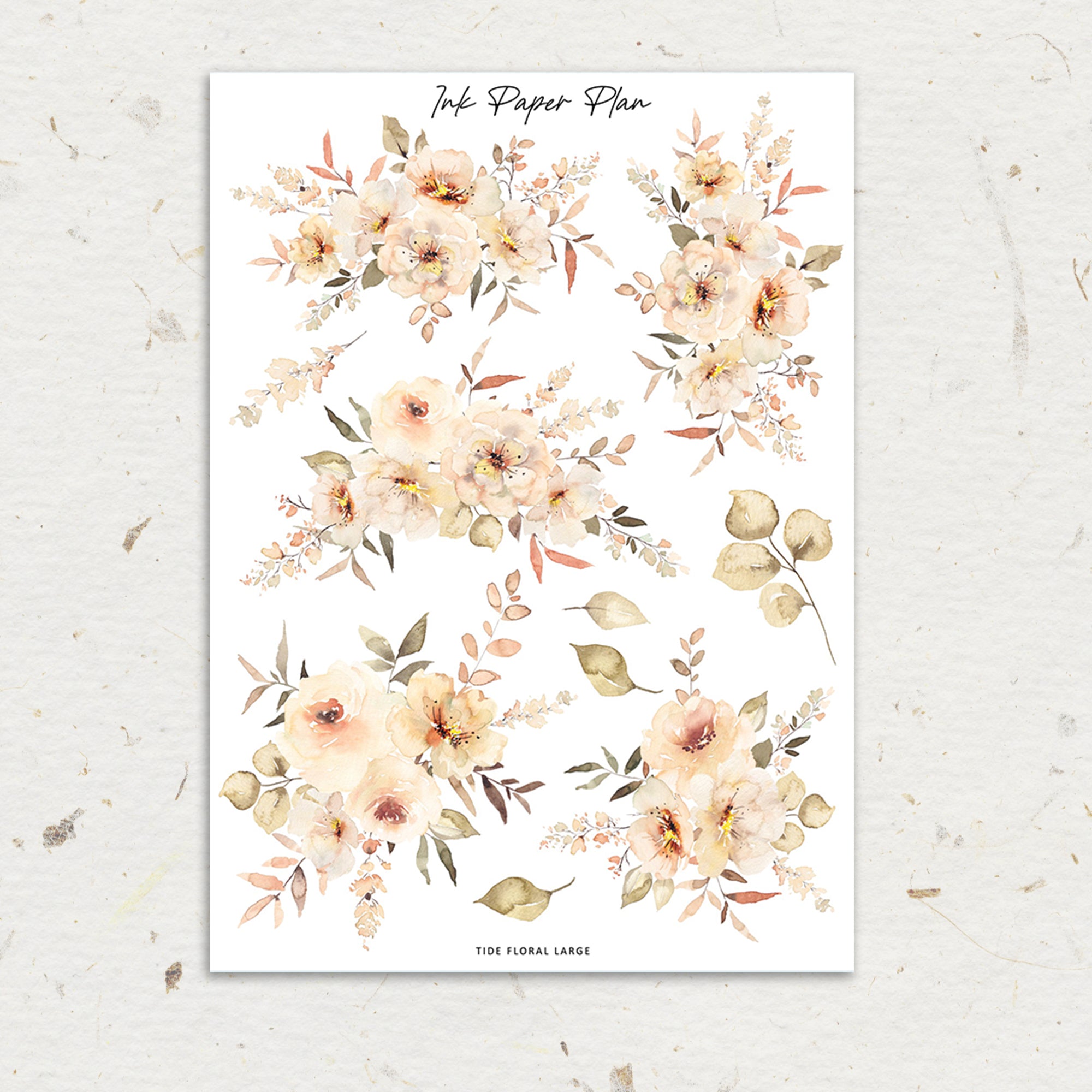 Tide | XL Floral Deco Sheet – Ink Paper Plan
