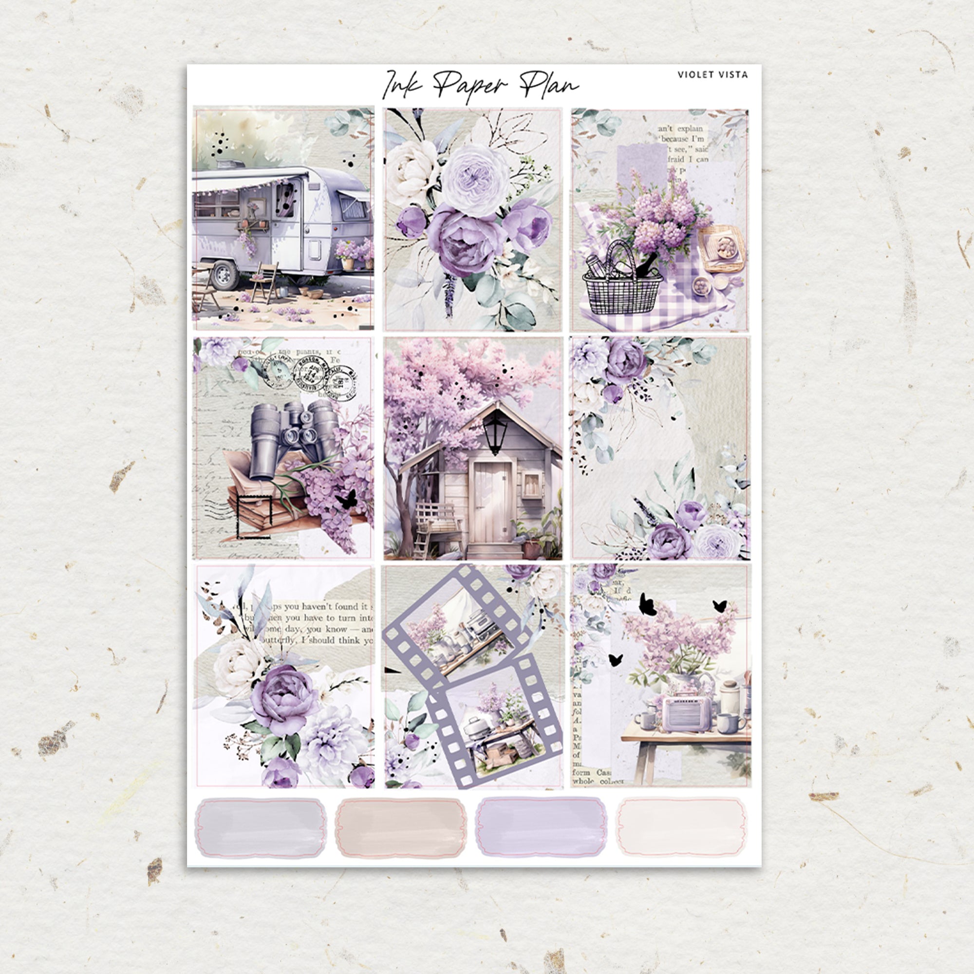 Violet Vista | Weekly Kit | Rose Gold, Silver Foil, or Gold – Ink Paper ...