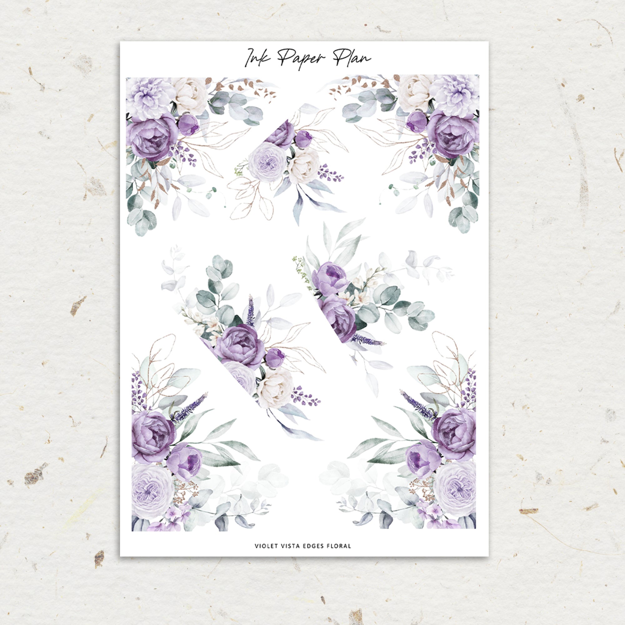 Violet Vista | Floral Edges – Ink Paper Plan