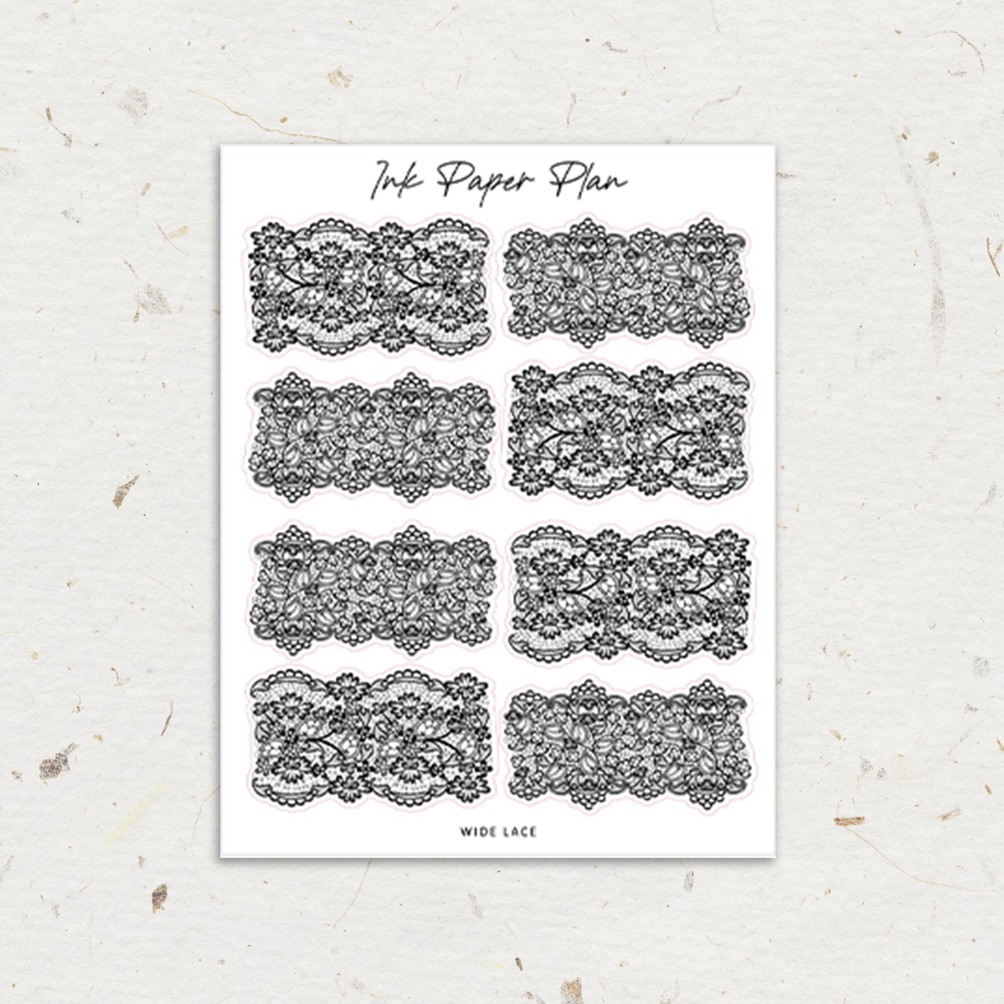 Lace wide | Foiled Header – Ink Paper Plan